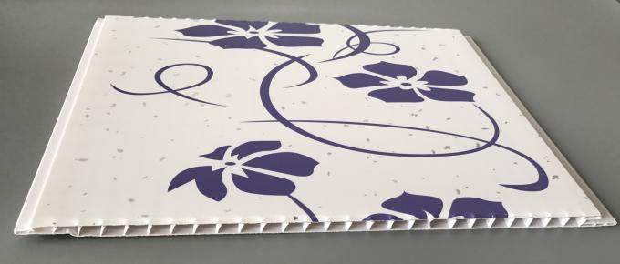 Purple Flower Decorative PVC Panels Transfer Printing For Shopping Mall