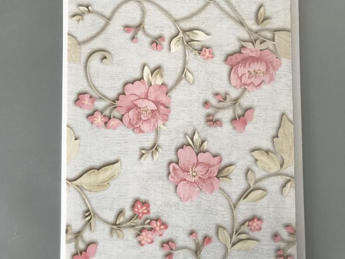 Flower Design Decorative PVC Panels Water Resistant Decorative For Bedroom