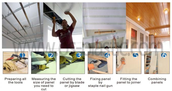 7.5mm / 8mm Ceiling PVC Panels Plastic Ceiling Boards For Warehouse ...