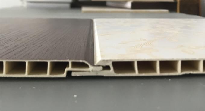 Fireproof PVC Garage Wall Panels With Wooden Lamination Width 40cm