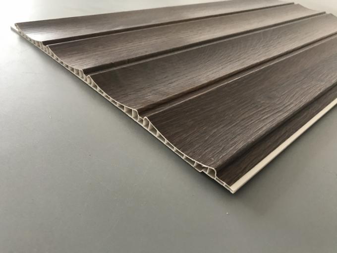 25cm × 8mm Four Arcs PVC Wooden Plastic Laminate Panels Customized Length