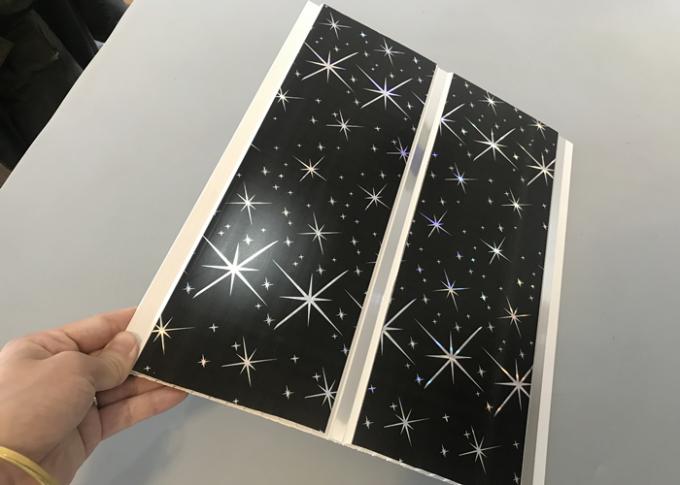 Black Decorative PVC Wall Panels / PVC Wall Cladding Sheets 7mm 2.5kg/Sqm