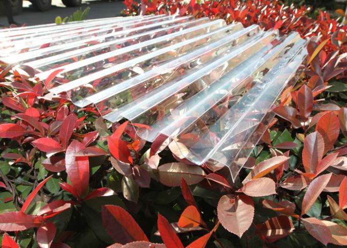 Thick Corrugated Perspex Roofing Sheets / Corrugated Polycarbonate Roof ...