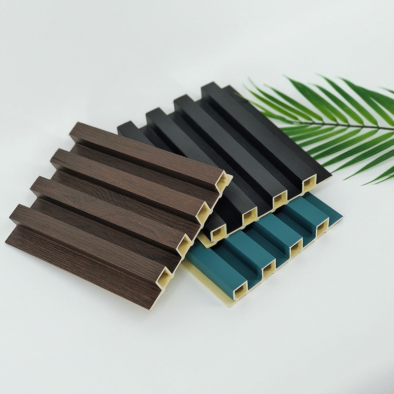 waterproof fluted WPC wall panel pvc wall covering fibre bamboo ...