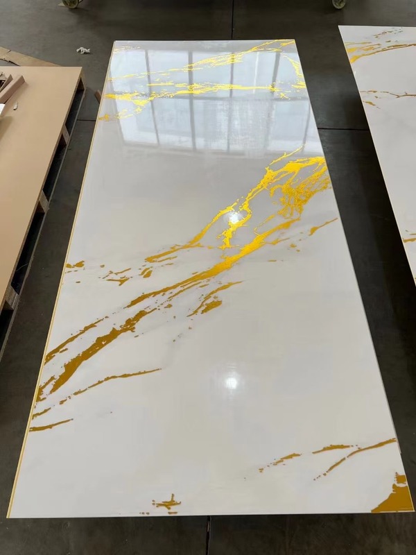 Modern PVC marble sheet UV board easy to install SPC wall panel luxury ...