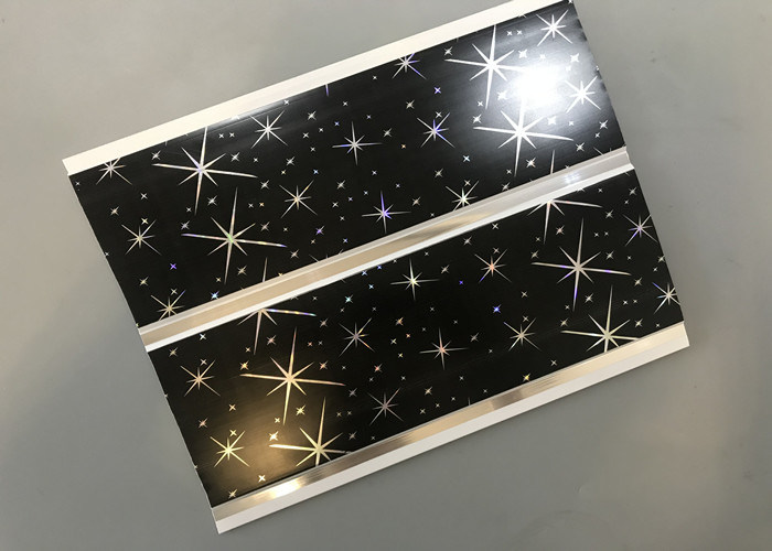 Black Decorative PVC Wall Panels / PVC Wall Cladding Sheets 7mm 2.5kg/Sqm