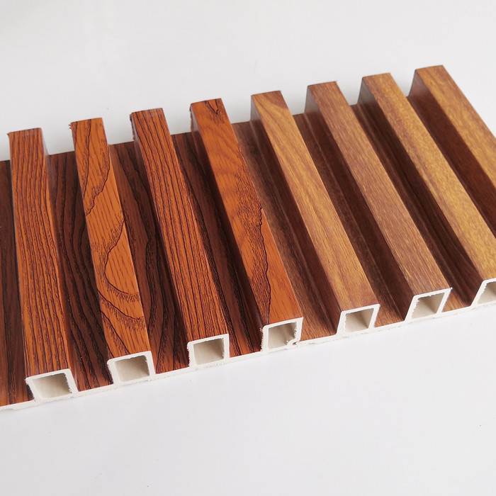 3D pvc wall panel WPC fluted decorative panel wooden grain marble color ...